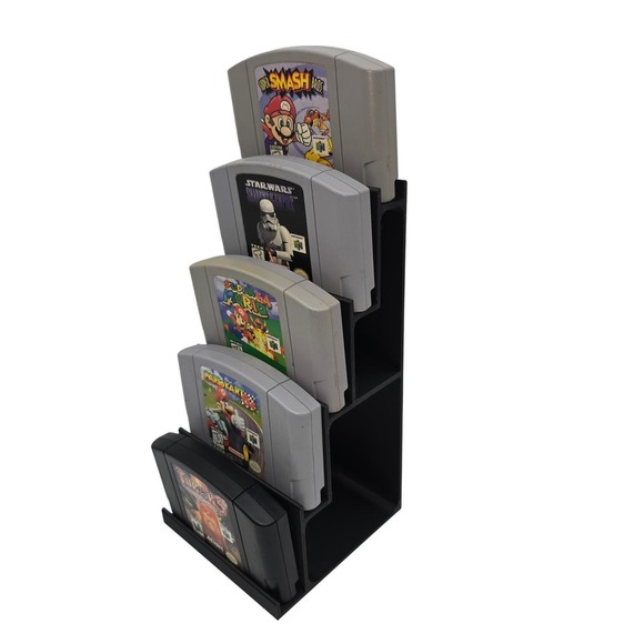 StarlitStreetCo | Video Games & Consoles | Black Plastic 5 Tier Display ...